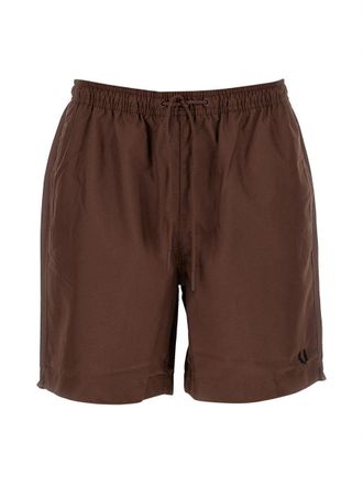 Fred Perry Recycled Polyester Swim Shorts - Brown