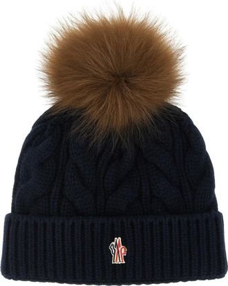 Moncler M&uuml;tze aus Wolle & Kaschmir - - Accessories - Damen - Blau - ONE SIZE