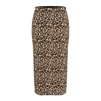 Saint Tropez Jupe Leo Noire &agrave; Taille Haute - Femme - Jupes - Brun - Taille: 36 FR