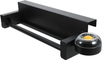 Valiclud Distributeur de Paquet D&eacute;picerie en Acier Inoxydable Noir, Support Mural Compact pour Rouleaux de Paquet R&eacute;utilisables, Porte-paquet Multifonctionnel 