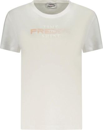 Freddy Femme, Tops, Blanc, Taille: 38 FR T-shirt &agrave; manches courtes