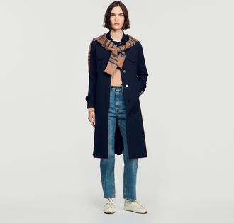 Sandro Trenchcoat mit Plissierungen