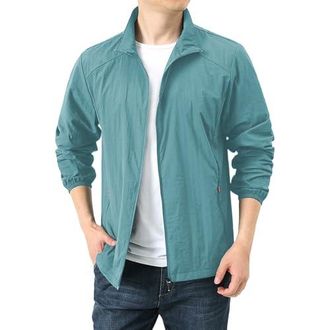 Generic Veste d&eacute;t&eacute; pour homme - Fine et respirante - Fermeture &eacute;clair - Grande taille - Veste de loisirs l&eacute;g&egrave;re - Printemps sportif - Veste de travail pour ho