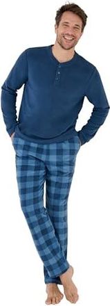 Damart Pyjama Maille Polaire Thermolactyl Homme Bleu Taille XL