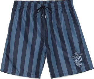 Fendi Gestreifte Badeshorts - Blau