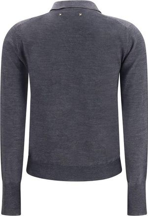 Golden Goose Womens Gray Wool Oves Aries Shirt