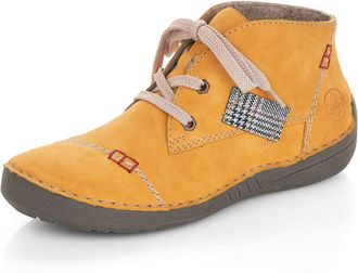 Rieker Damen Bequemschuhe 52543, Frauen Schnürschuhe,Strassenschuhe,Schnuerung,lace-up Shoes,Low-tie,Komfortschuhe,schnürer,gelb (69),41 EU / 7.5 UK