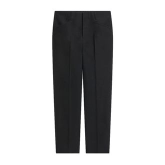 Dries Van Noten Homme, Pantalons, Noir, Taille: L Pantalon Noir en Laine Tailleur