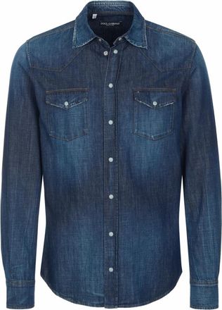 Dolce & Gabbana Herrenhemd Zeitloser Stil - - Shirts - Herren - Blau - L