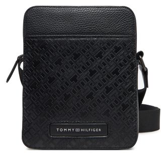 Tommy Hilfiger Umh&auml;ngetasche Tommy Hilfiger Th Monogram Mini Preporter AM0AM13210 Schwarz