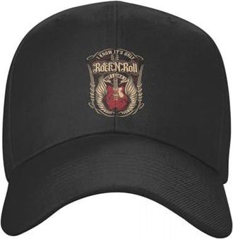 Generic Casquette de baseball classique Its Only Rock and Roll Casquette de baseball pour homme et femme Respirant Heavy Metal Guitare Musique Trucker Chapeau