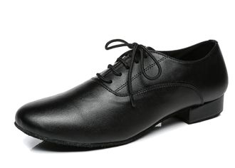 Minitoo Minitoo - Herren JF250501 Tanzschuhe, bequem, Lateinamerikanische Tänze, Weiß / Leder, Schwarz - schwarz - Größe: 44 EU (10 UK)