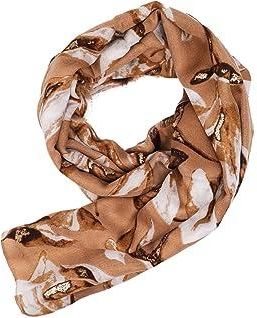 Queen Helena &Eacute;charpe Hiver Foulard Long pour Femme SC22-2 Marron, Taille unique