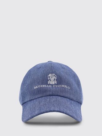 Brunello Cucinelli Chapeau Homme couleur Denim