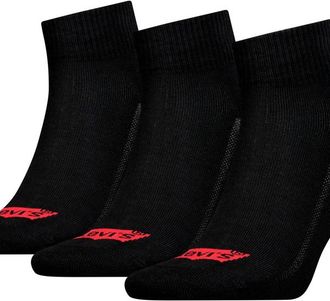 Levi's mittelhohe Socken mit Batwing Logo aus recycelter Baumwolle - 3er-Pack - Herren - Schwarz / Schwarz