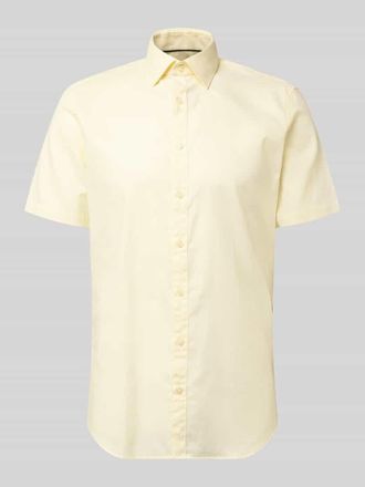 Jake*s Slim Fit Business-Hemd aus Baumwolle mit Kentkragen