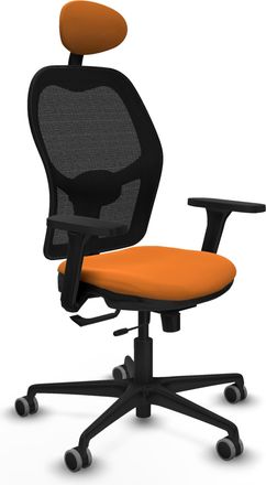 Piqueras y Crespo Ergonomischer Stuhl f&uuml;r Zuhause mit 3D-Armen, h&ouml;henverstellbarer Lendenwirbelst&uuml;tze und festem Kopfteil, ausgestattet mit Syncro/Traslack und injizier