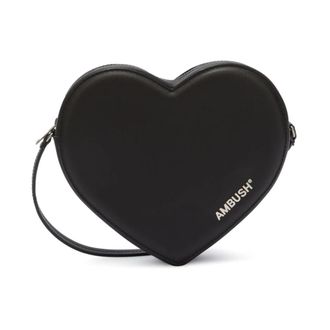 AMBUSH Schwarze flache Herz-Crossbody-Tasche - - Bags - Damen - Schwarzk - ONE SIZE