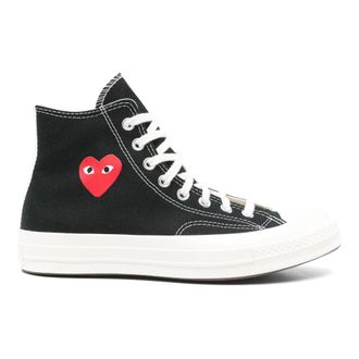 Comme Des Gar&ccedil;ons Red Heart High Top Sneakers - - Shoes - Herren - Schwarzk - 44 EU