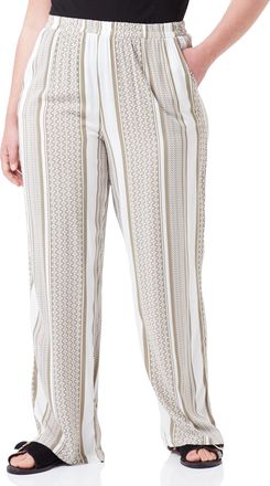 Only Carmakoma Womens CARMARRAKESH Wide Ankel Pants AOP Hose, Mermaid/AOP:Cloud Dancer, 48