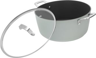 Laura Ashley Antihaft-Beschichteter Topf 28cm mit Deckel - 6,6 L Kochtopf aus Geschmiedetem Aluminium, f&uuml;r alle Herdarten und Ofen Geeignet - Ideal f&uuml;r Familien Ma