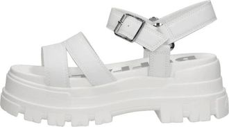 Buffalo Femme, Chaussures, Blanc, Taille: 36 EU Flat Sandales