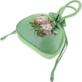 Yarnow Petit Paquet &agrave; Main Brod&eacute; &agrave; Fleurs Mini Pochette en Velours Polyester Paquet &agrave; Cordon pour Courses et Mariages &agrave; Poign&eacute;e Sup&eacute;rieure Shopping et Occasi