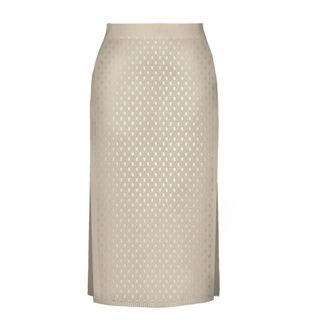 MC2 Saint Barth Femme, Jupes, Beige, Taille: 42 FR Jupe en polyester avec coton et ac&eacute;tate