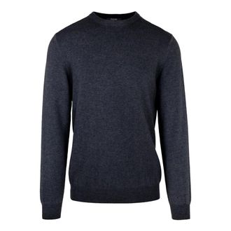 Bomboogie Homme, Pulls, Bleu, Taille: XL Pull Ras du Cou en Laine M&eacute;rinos Teint&eacute;e &agrave; Froid