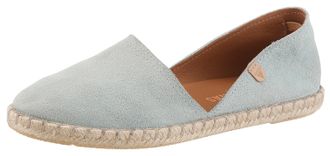 Verbenas Espadrille VERBENAS, Damen, Gr. 35, himmelblau, Veloursleder, unifarben, Schuhe Espadrille, Strandschuh, Sommerschuh, Loafer aus Veloursleder