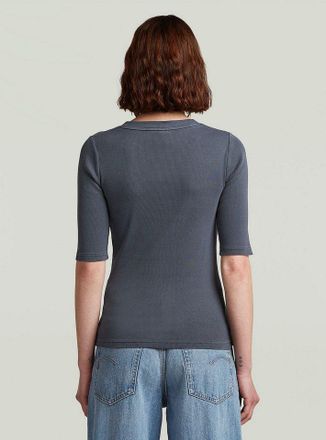 G-Star T-Shirt Washed A-Line Slim Rib T-Shirt