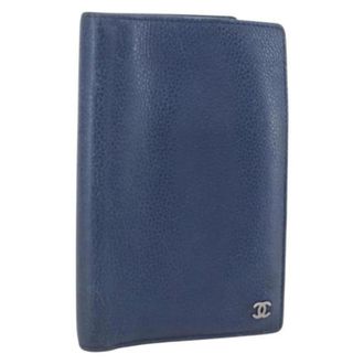 Chanel Portefeuille en cuir Pre-owned - Femme - Pre-owned - Bleu - Taille: ONE Size