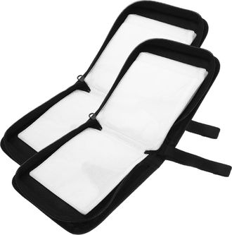 Aboofan 2stücke Cd-Tasche Mit Reißverschluss DVD-hülle Cd-behälter Tragbarer Organizer Für CDs Und DVDs Schutzhülle Disc-Brieftasche Stabiles Material Fein Ve