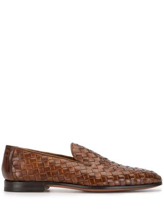 Bontoni derbies Guanto &agrave; design tiss&eacute; - Marron
