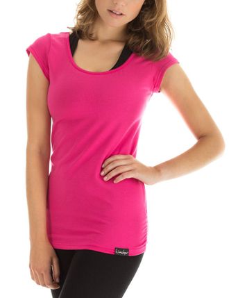 Winshape Damen Fitness Freizeit Yoga Pilates Wtr4 Kurzarmshirt, Rosa, XL EU