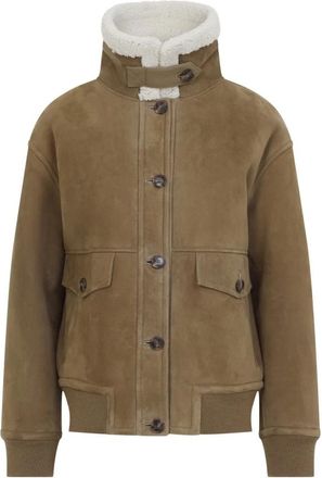 Yves Salomon Lammfell-Bomberjacke - - Jackets - Damen - Braun - XS