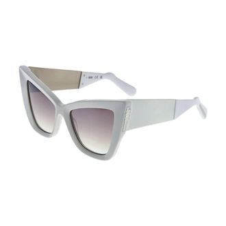 GCDS Wei&szlig;e Cat Eye Sonnenbrille mit Verspiegelten Gl&auml;sern - - Accessories - Damen - Wei&szlig; - ONE SIZE
