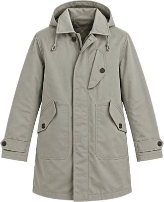 Ten c Ice Storm Car Coat Parka - - Coats - Herren - Grau - L