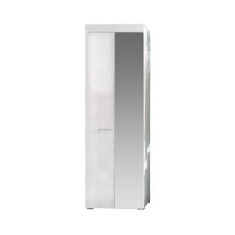 ebuy24 Ebuy24 - Amira Armoire 2 portes, blanc, blanc brillant