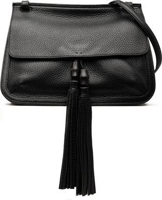 Gucci Hobo Bags - Medium Leather Bamboo Daily Crossbody - Gr. unisize - in Schwarz - für Damen