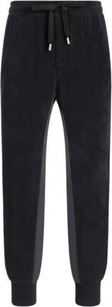 Dolce & Gabbana Homme, Pantalons, Bleu, Taille: XL Cotton Terry Pantalons