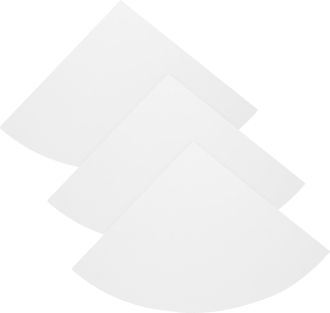 DOITOOL 3 St&uuml;ck Dreieckiges Wandregal mit Abgerundeten Ecken Mittelgro&szlig;es Wei&szlig;es Eck Wandregal zur Wandmontage Modernes Wandhalterung Lagerregal f&uuml;r Wohnzimme