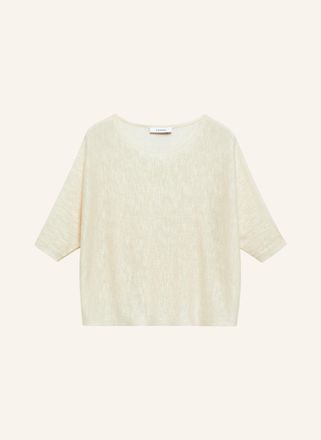 Comma Comma Pullover Mit Leinen Und 3/4-Arm weiss