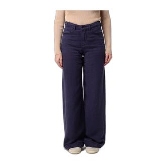 Emporio Armani Pantalon large - Femme - Pantalons - Violet - Taille: W30