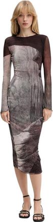Desigual Femme, Robes, Brun, Taille: 36 FR Robe Abyss Lacroix