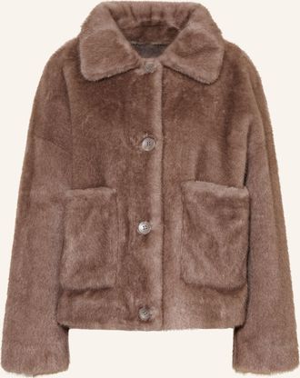 Studio AR Studio Ar Kunstfell-Jacke Faje Zum Wenden beige