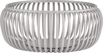 Blomus LITO- Bowl | Obstschale aus hochwertigem Stahl | Dekoschale mit Streben in Mourning Dove | Größe S | 8H Ø 20 cm