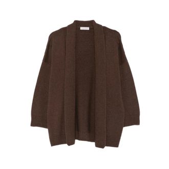 Le Tricot Perugia Offener Cardigan - - Knitwear - Damen - Braun - 2XL