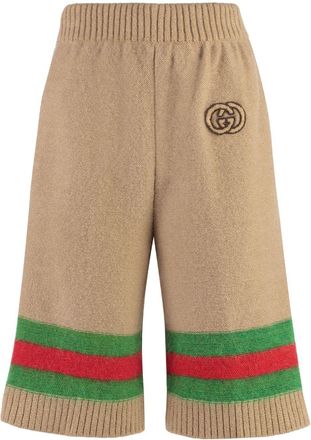 Gucci Shorts mit Webstreifen - Braun