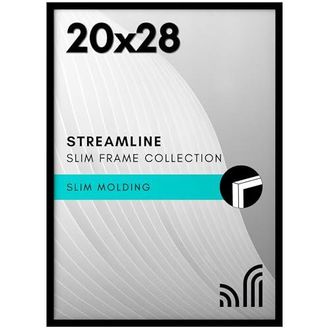 Americanflat Bilderrahmen mit poliertem Plexiglas, Streamline-Kollektion, d&uuml;nner Rand, Bilderrahmen f&uuml;r Wanddekoration, Befestigungsmaterial im Lieferumfang enthal